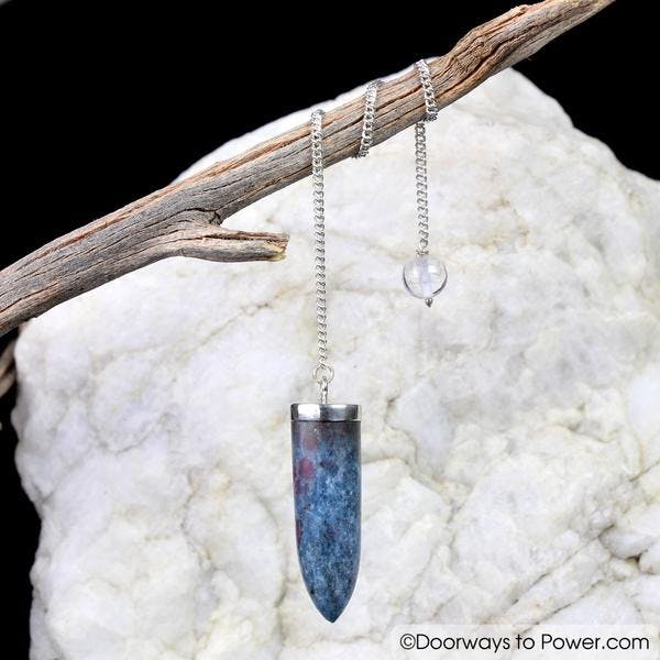 Kyanite & Ruby Crystal Pendulum Dowsing & Answers .925 - Doorways to Power
